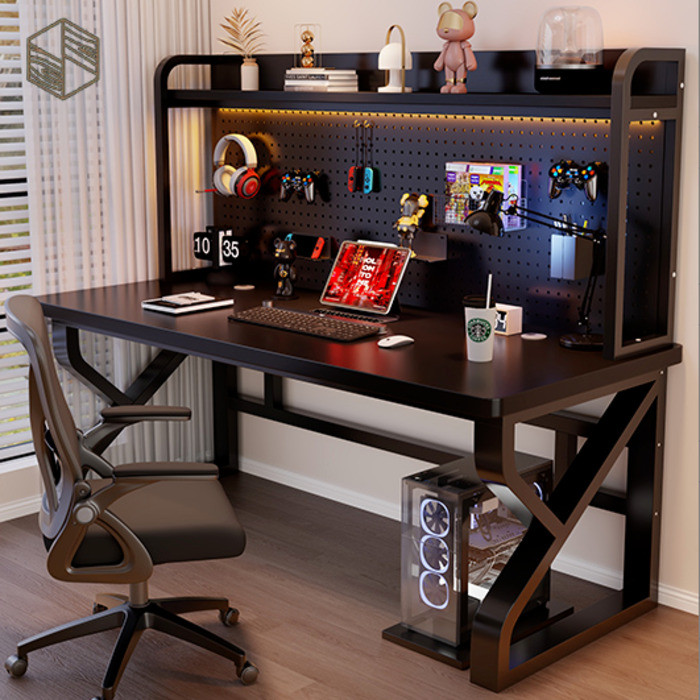 FM Study Table Bookshelf Integrated Home Perforated Board Writing ...