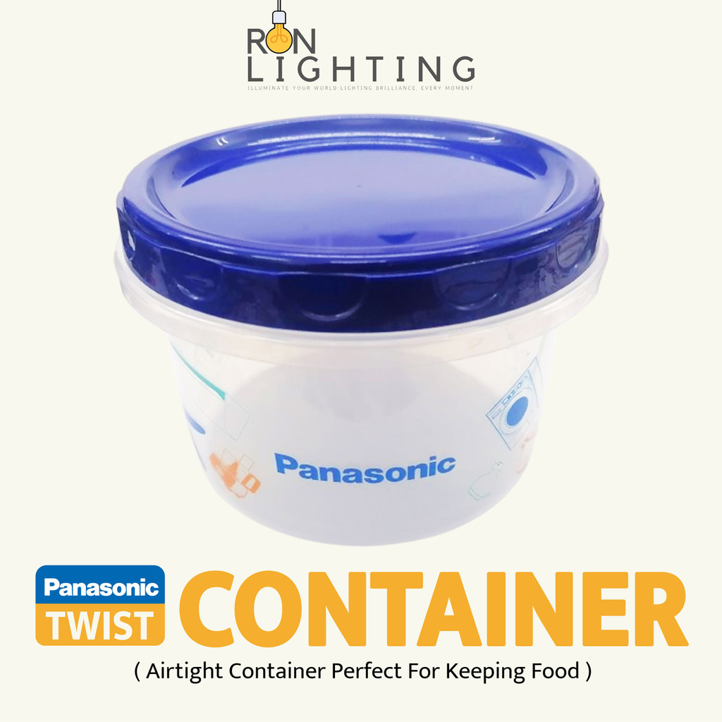Panasonic Tupperware Food Twist Container 1000ml Food Grade Round Bento ...