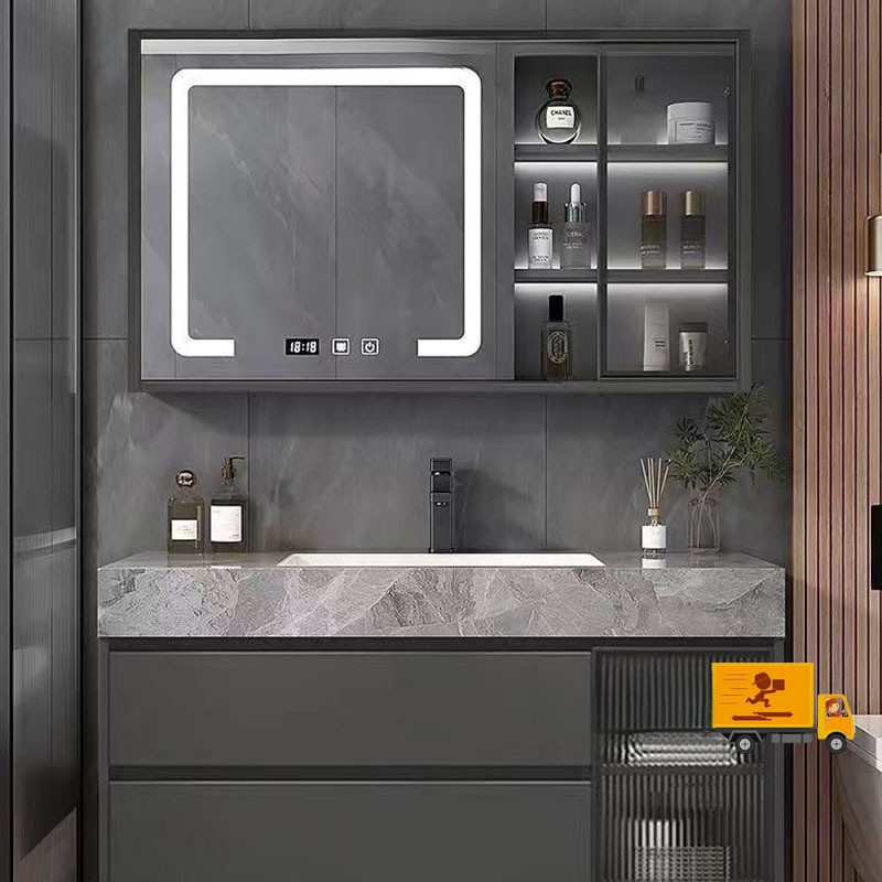 Bathroom Cabinet Italian Sintered Stone Bathroom Cabinet Smart Mirror ...