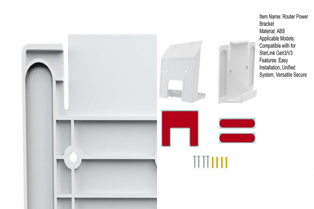 paso Abs Plastic Router Stand Tool-free Installation Bracket Starlink ...