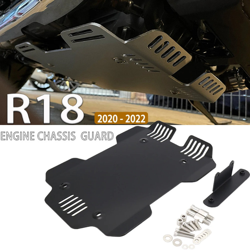 Black CNC Aluminum Alloy Skid Plate Engine Chassis Guard For BMW R 18 ...
