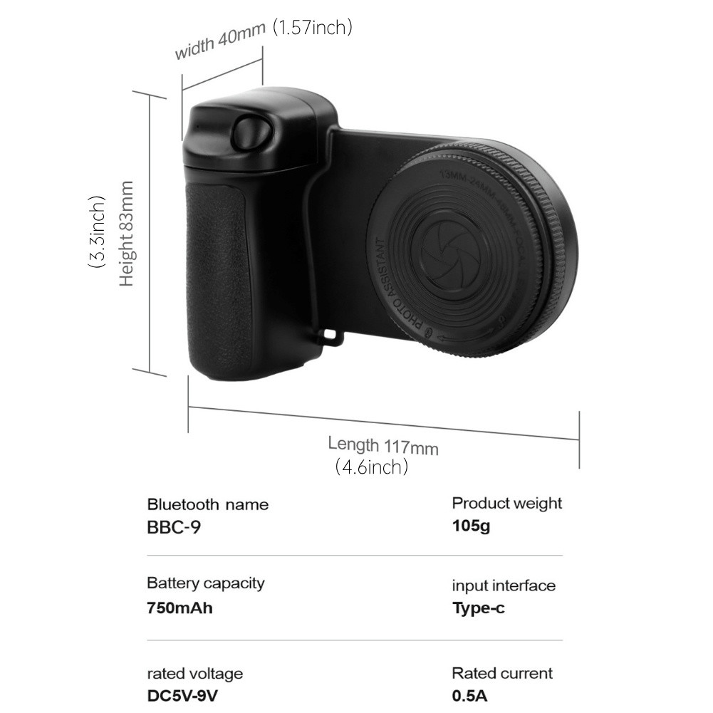 Magnetic Selfie Phone Mount,Phone Grip Remote Control Camera Shutter ...