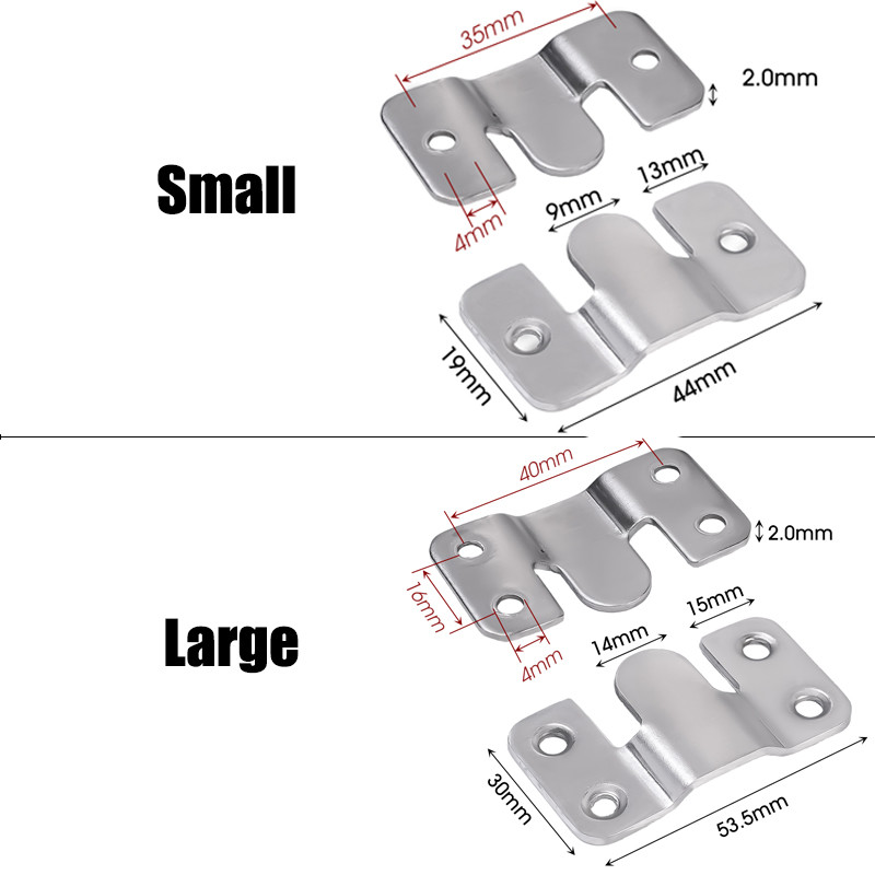 10 Pairs Stainless Steel Interlock Hanging Buckle - Picture Frame Hook ...
