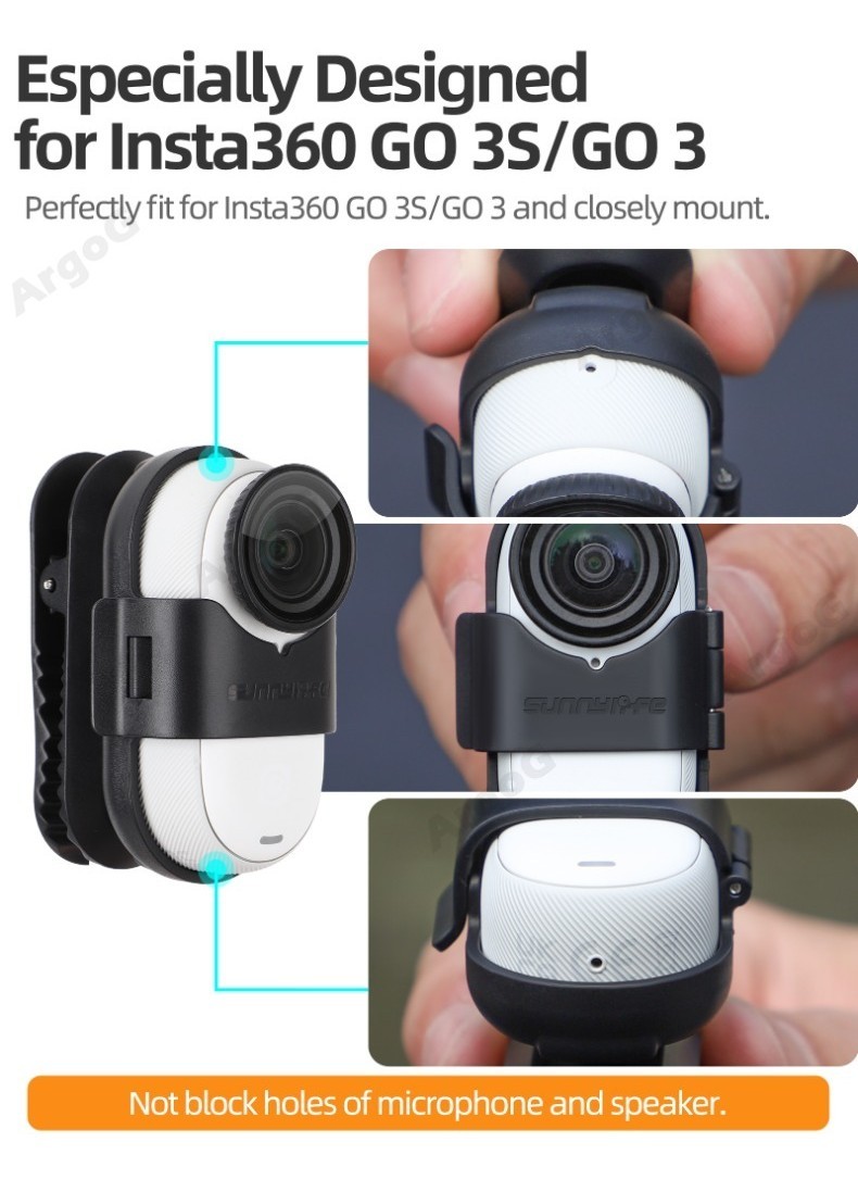 Sunnylife Backpack Clip Mount For Insta360 GO 3S/GO 3 360° Rotatable ...