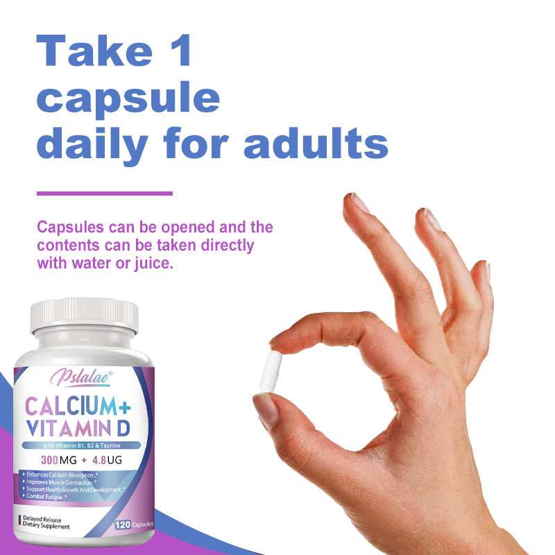 Calcium + Vitamin D capsules, promote calcium absorption, fight fatigue ...