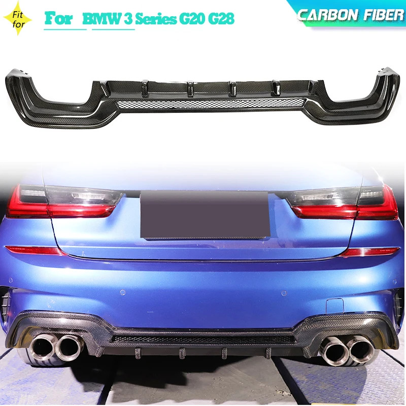 Carbon Fiber Car Rear Bumper Diffuser Lip Spoiler for BMW 3 Series G20 ...