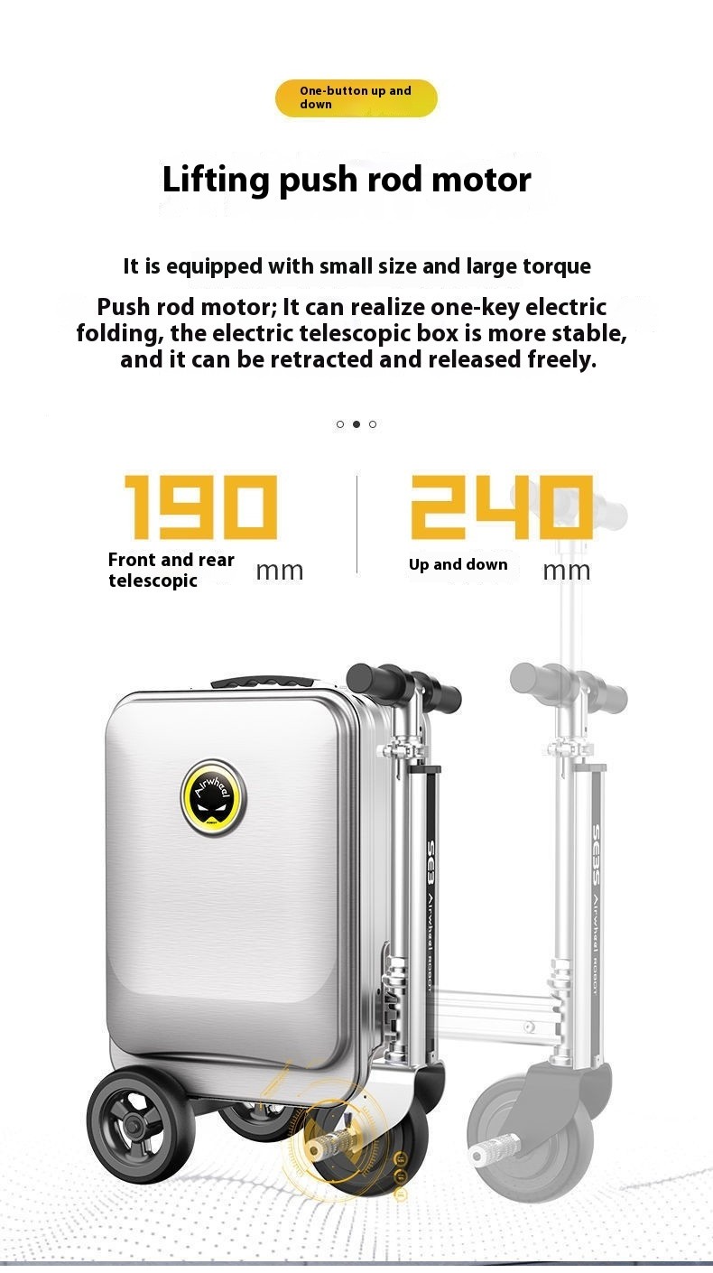 Airwheel Electric Luggage 20 inch luggage Retractable Riding Rod cabin ...