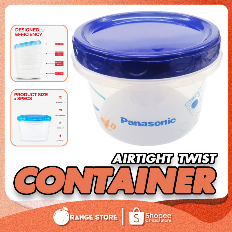 Panasonic Tupperware Food Container Round Container 1000ml Twist Food ...