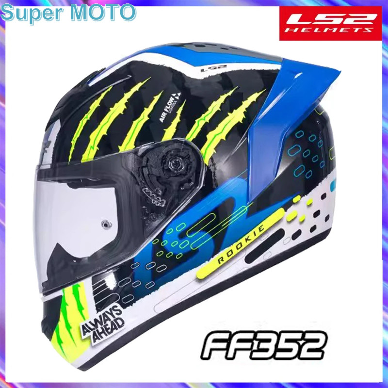 2024 Original LS2 FF352 Motorcycle Helmet Full Face Helmet Black ...
