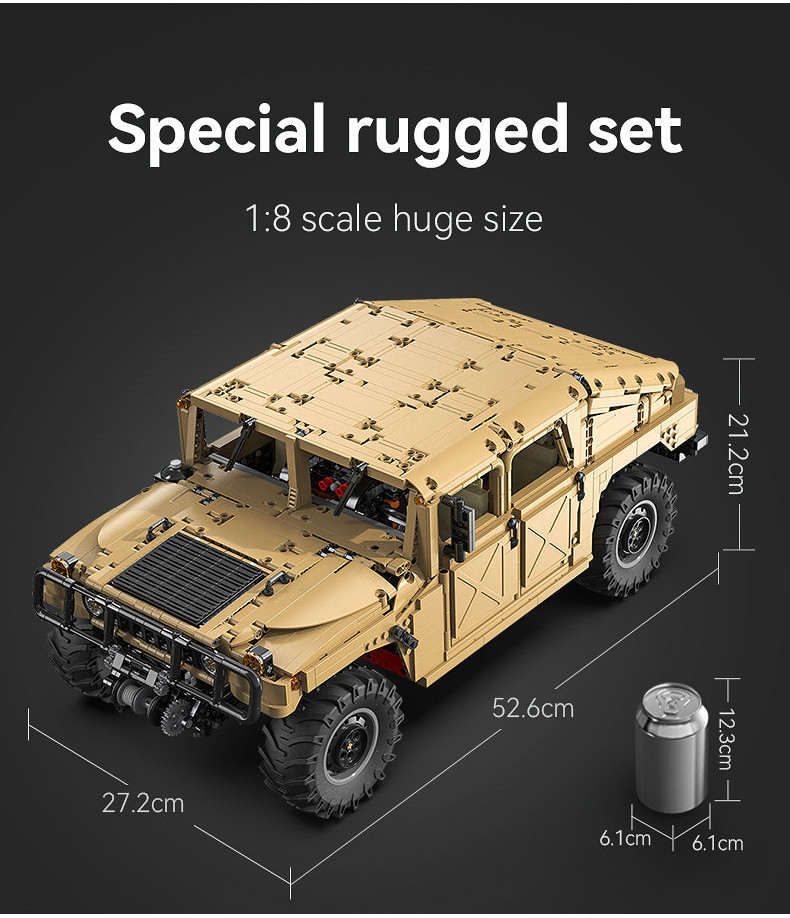 CaDA Bricks Master 1:8 Remote Control Hummer H1 Military Off-road ...
