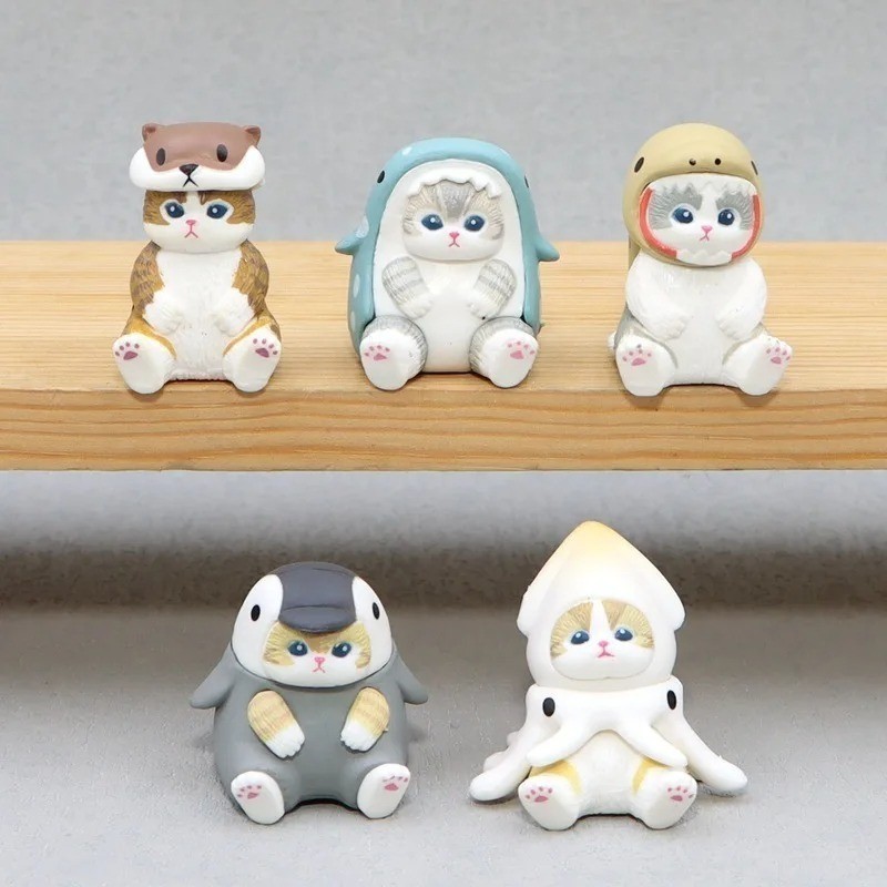 5pcs/6Pcs Mofusand Action Figure Anime Figure Cosplay Model Shark Cat ...