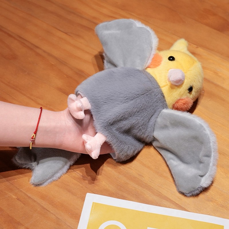Bird Hand Puppet Soft Stuffed Toy Doll Parrot Cosplay Plush Doll ...