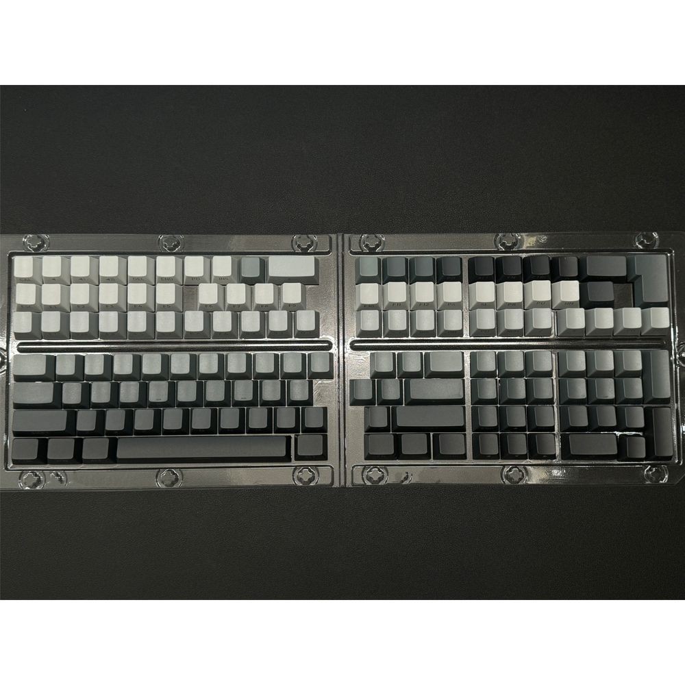 Fine Dust Keycap OEM Profile Gray Gardient Side Print Shine Through PBT ...