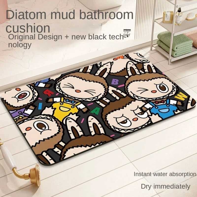 LY POEM Anti-Slip Labubu Bathroom Hotel Decor Cute L-Labubu O Mat ...