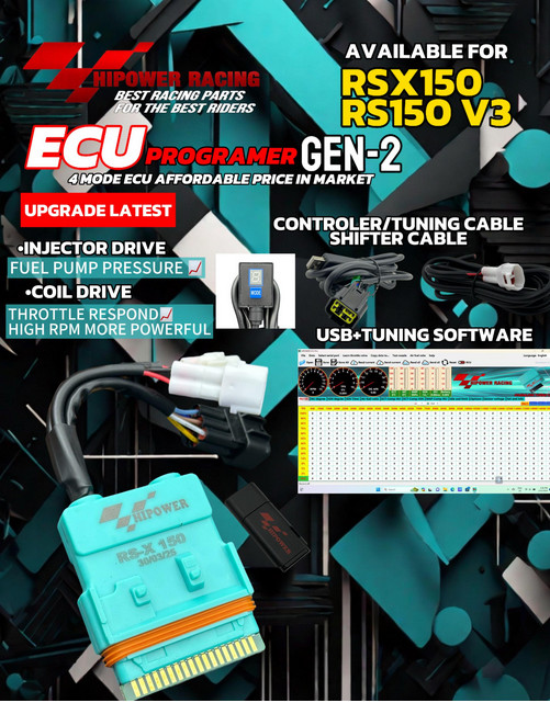 Y15 V1 / Y15 V2 / Y16 / RSX150 / RS150 / LC135 V8 FI HIPOWER RACING ECU POWER MODE HI POWER ...
