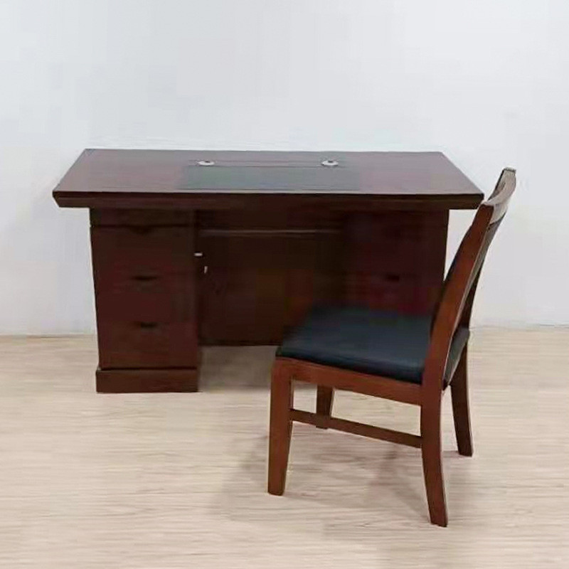 Single Person Office Desk Staff Computer Desk Solid Wood Veneer Unit ...