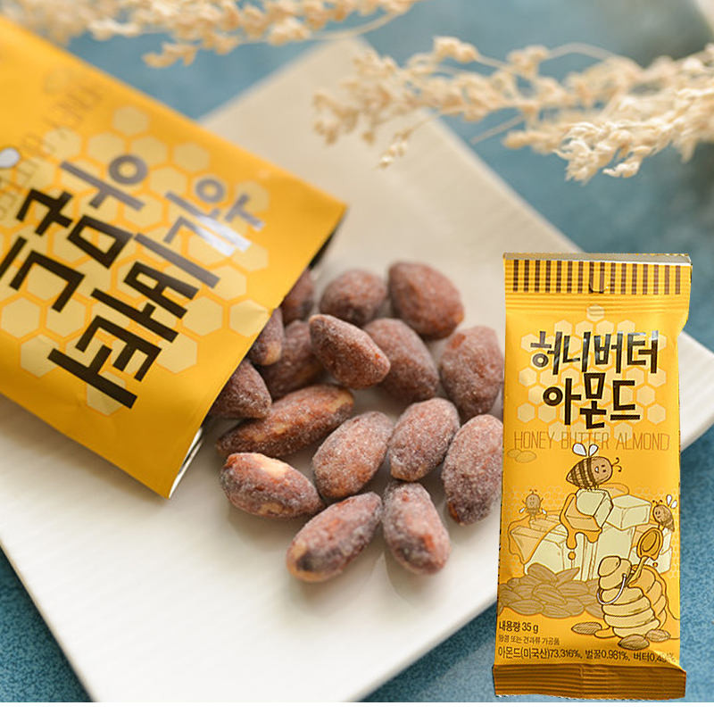 Tom Farm Tonsel Nuts HBAF Influencer Balmond Korea Imported Honey Butter Almond Snacks 35g ...