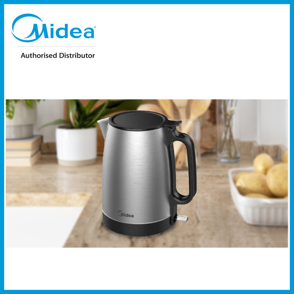 Midea 1.7L Stainless Steel Electric Kettle - MK-1703M | Shopee Singapore