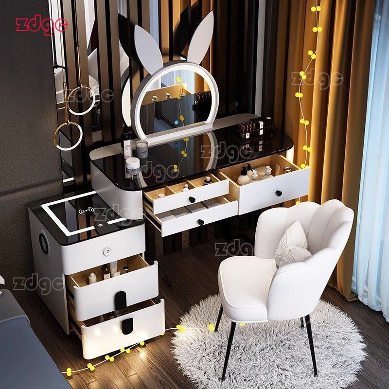 Makeup Table Dresser With LED Light Stool HDB Dressing Table With ...