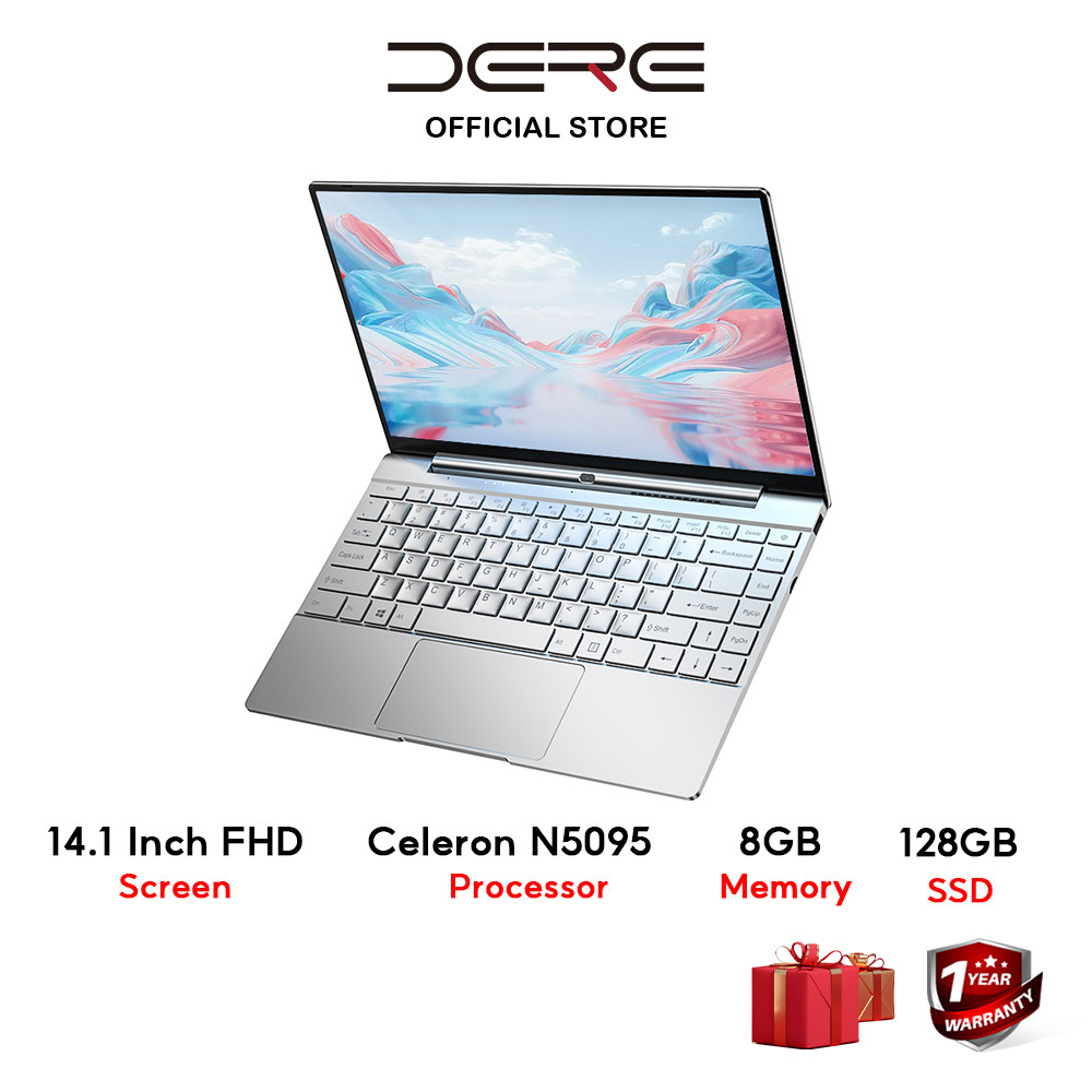 in stock DERE Laptop V14s | 8GB RAM+128GB SSD | Windows 11 | 14.1 Inch ...
