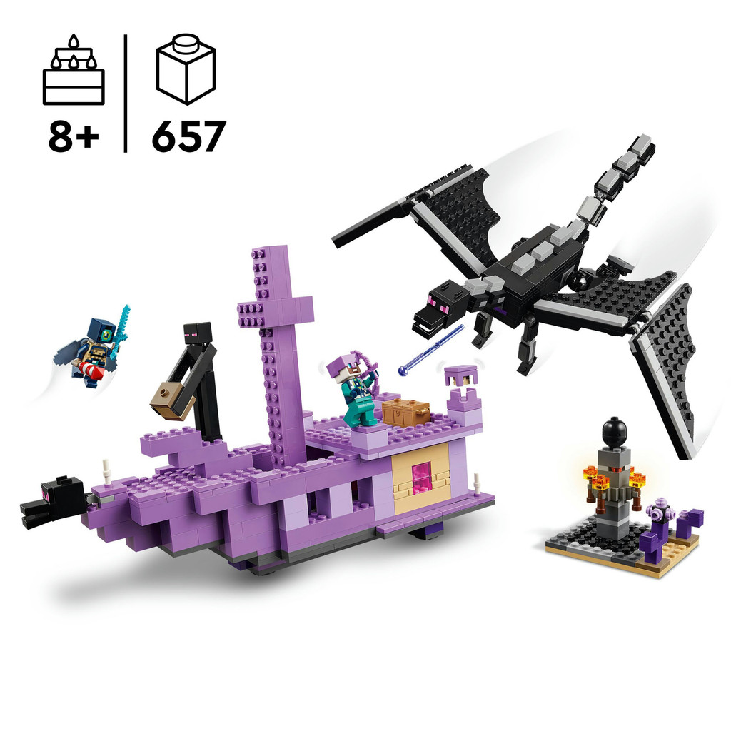 LEGO® Minecraft® The Ender Dragon and End Ship Toy 21264 | Shopee Singapore