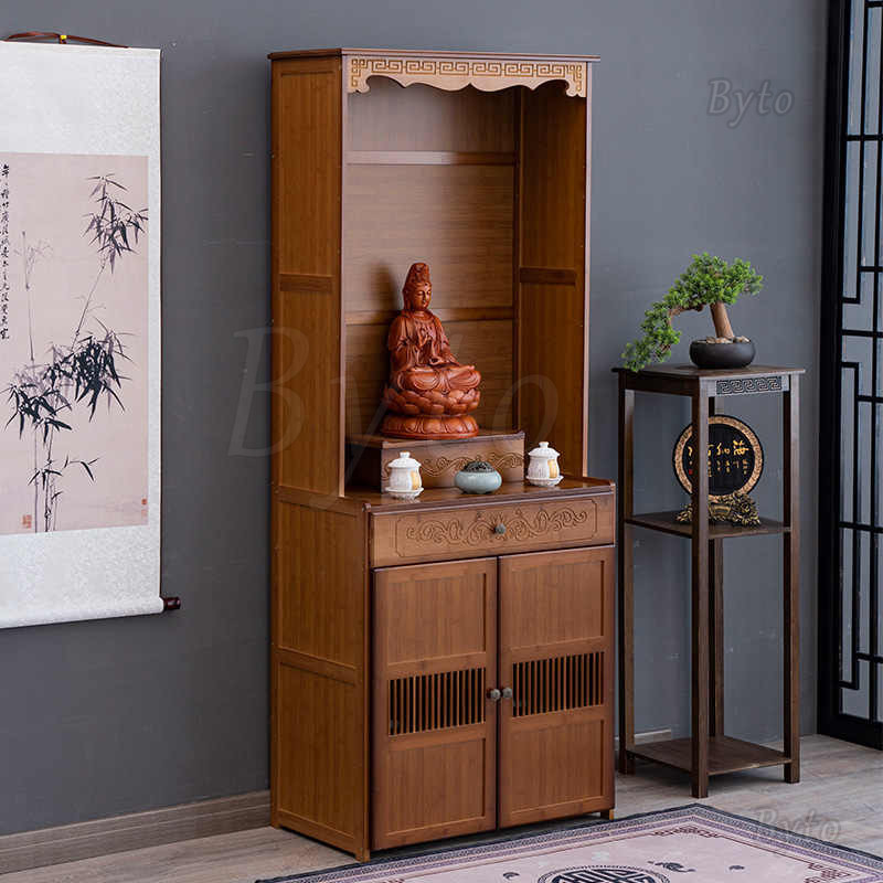 Byto Prayer Cabinet Buddha Shrine Statue Cabinet for Shrine Altar ...