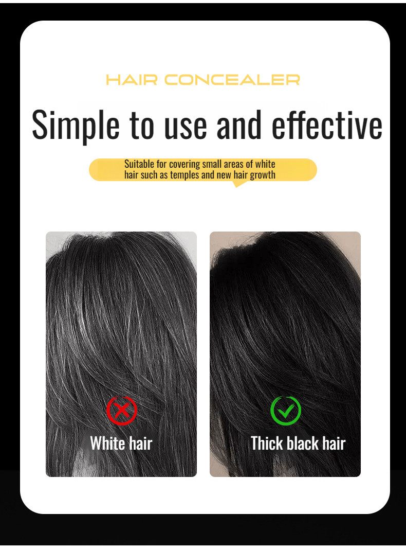 Cover Gray Hair Hair Color Stick/Waterproof And Sweat-Proof Hair Dye ...