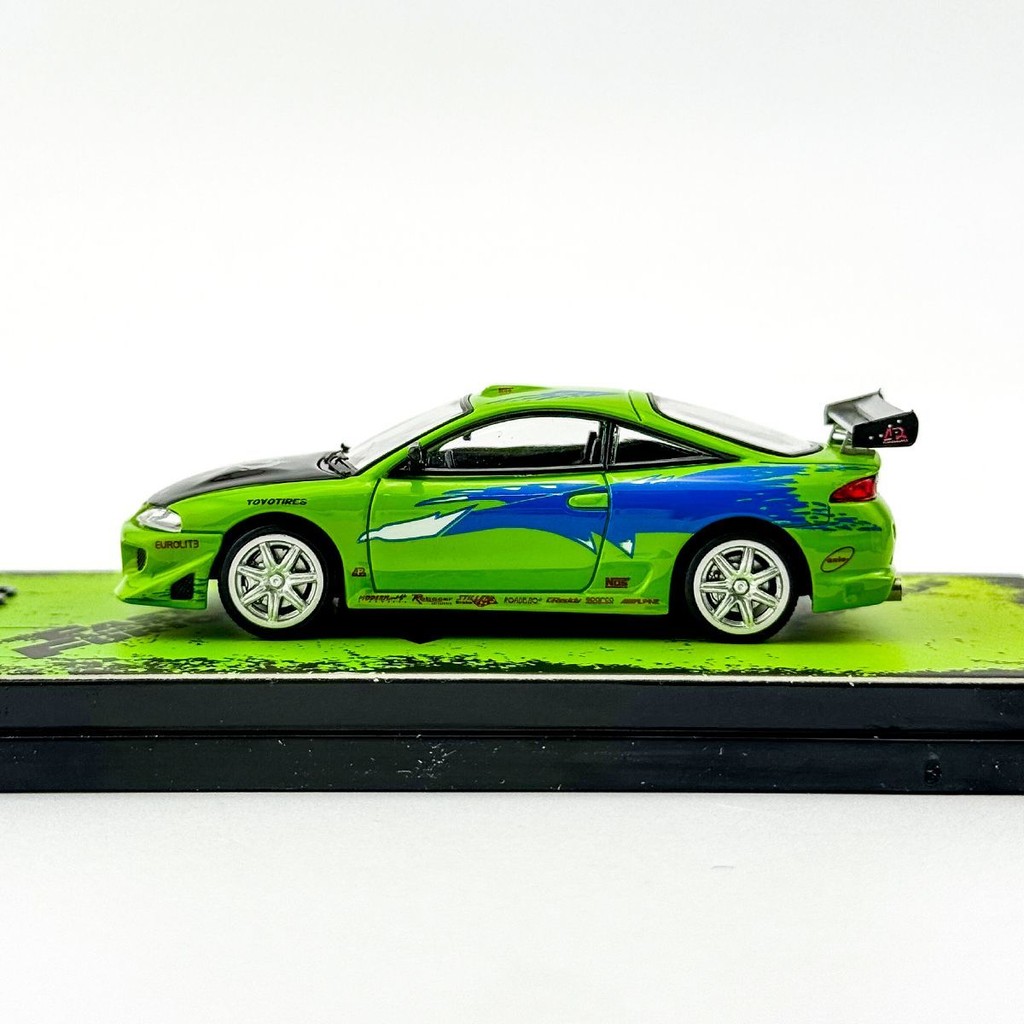 TranScenD Model-TSD 1/64 Fast and Furious Mitsubishi Eclipse Diecast car Car Model Simulation ...