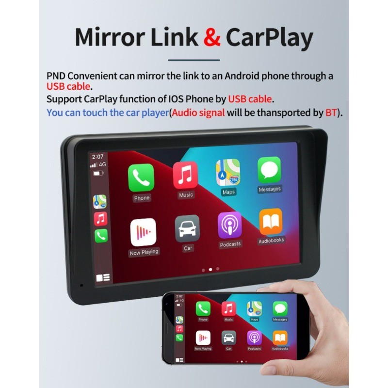 7Inch Universal Car RadioWireless Carplay Android Auto Automotive ...