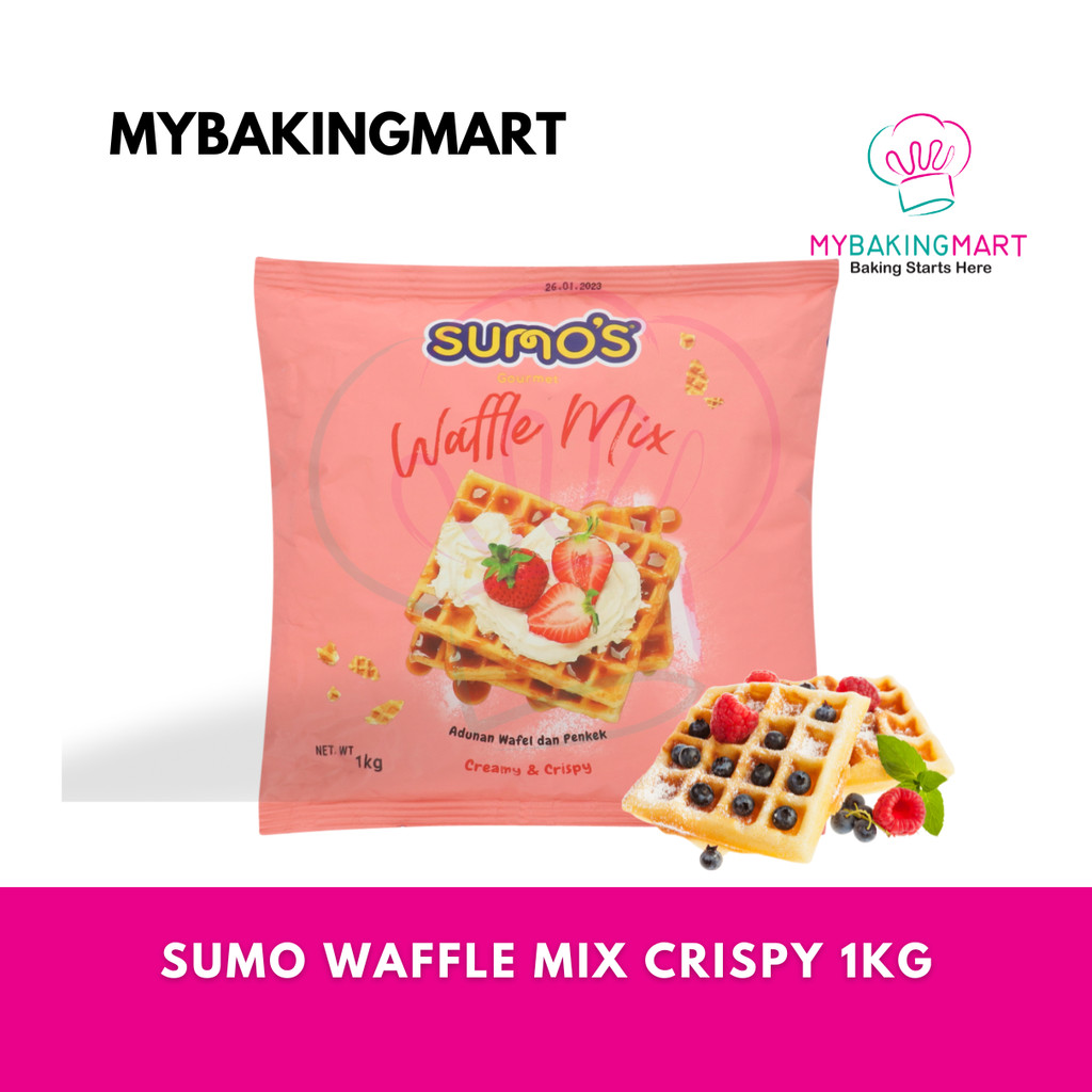 SUMO WAFFLE MIX CRISPY 1KG - WAFER BREAD FLOUR - HALAL Instant Flour ...