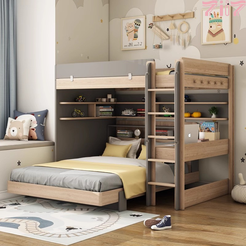NTN Pre Order-single Double Decker Small Apartment Loft Bunk Bed With ...