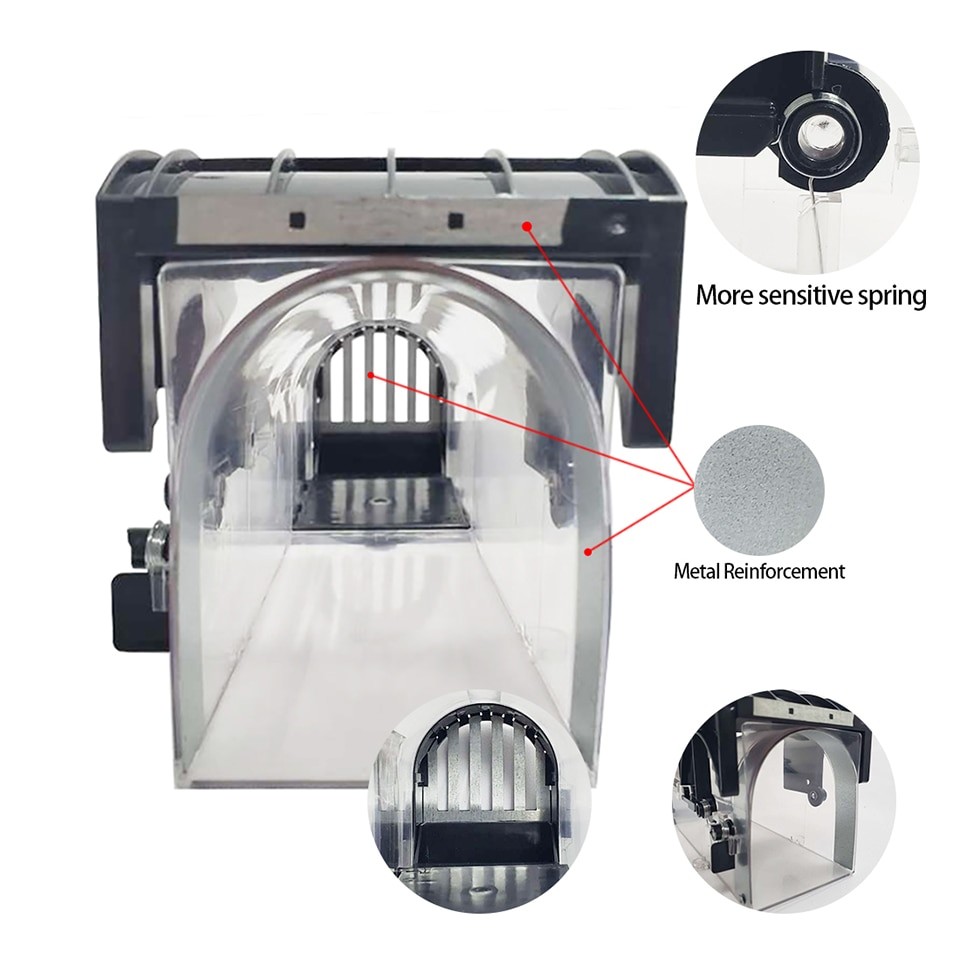 Reusable Smart Mouse Trap Humane Clear Plastic No Kill Rodents Catcher ...