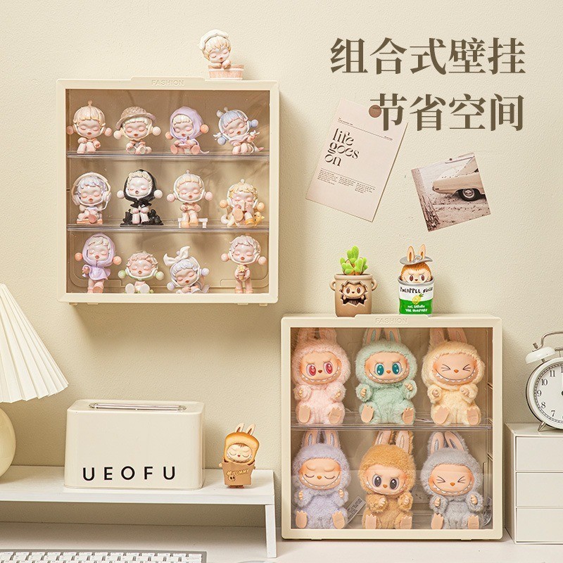 Labubu Display Box Wall Hanging Plush Doll Display Cabinet Skullpanda ...