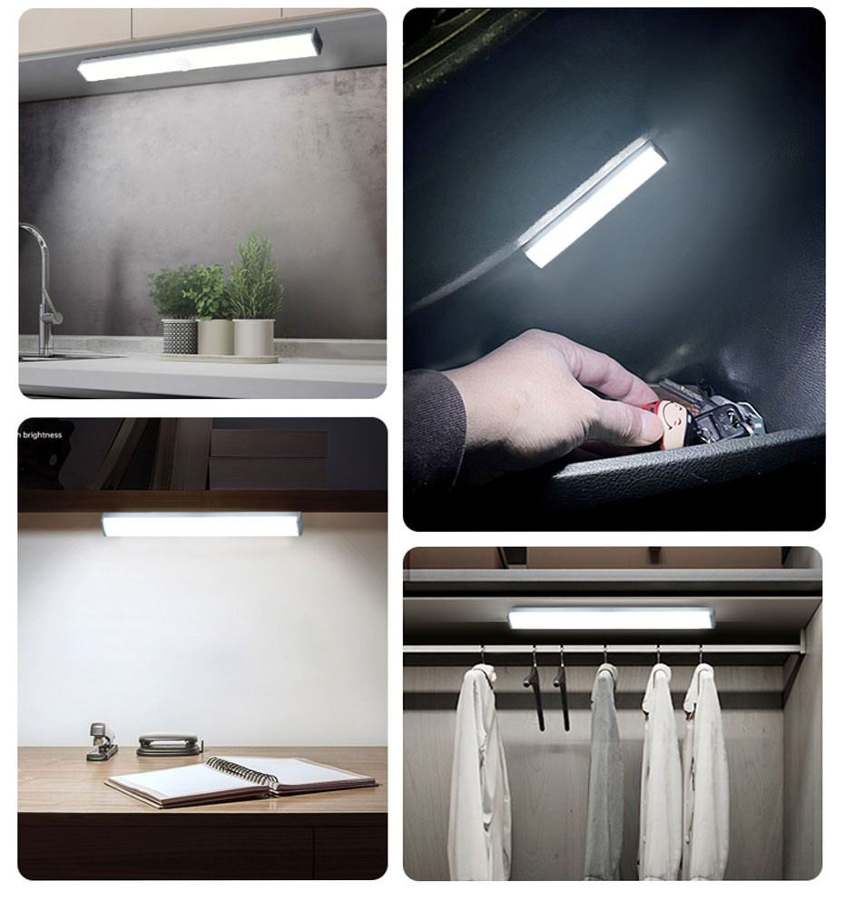 Motion Sensor Light Strip Wireless Magnetic Led Light Lamp Cabinet ...