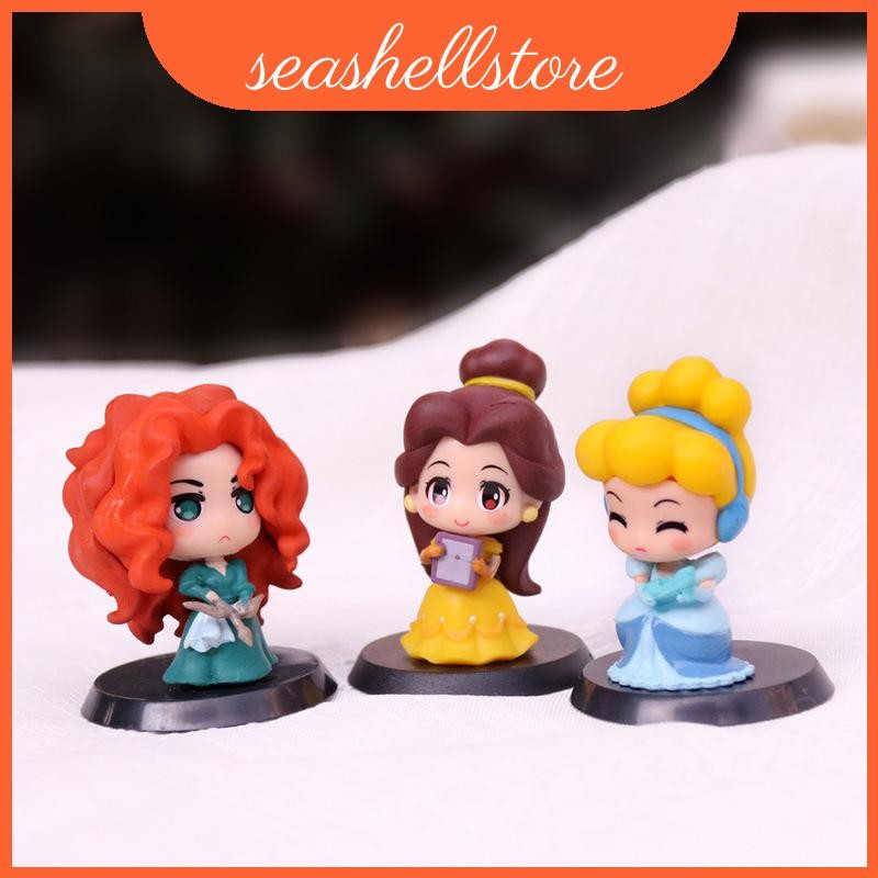 Jasmine 9 Stunning Mermaid Long Hair Princess Toy Capsule Figurines For ...