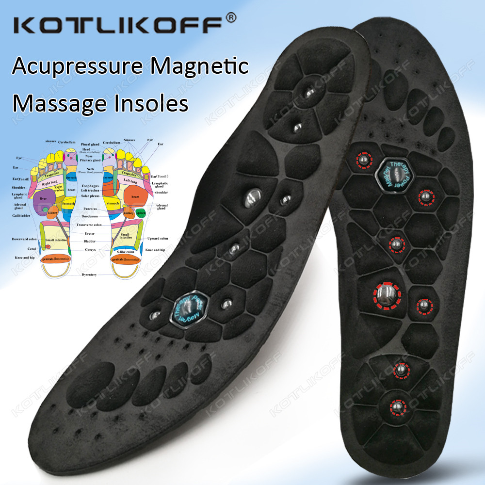 NEW Magnetic Therapy Foot Acupressure Insole Reflexology Pain Relief ...
