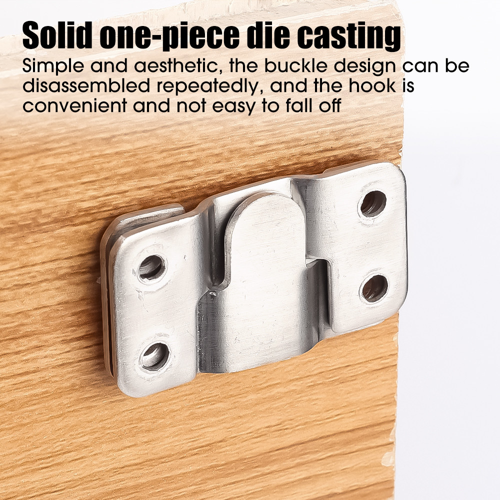 10 Pairs Stainless Steel Interlock Hanging Buckle - Picture Frame Hook ...