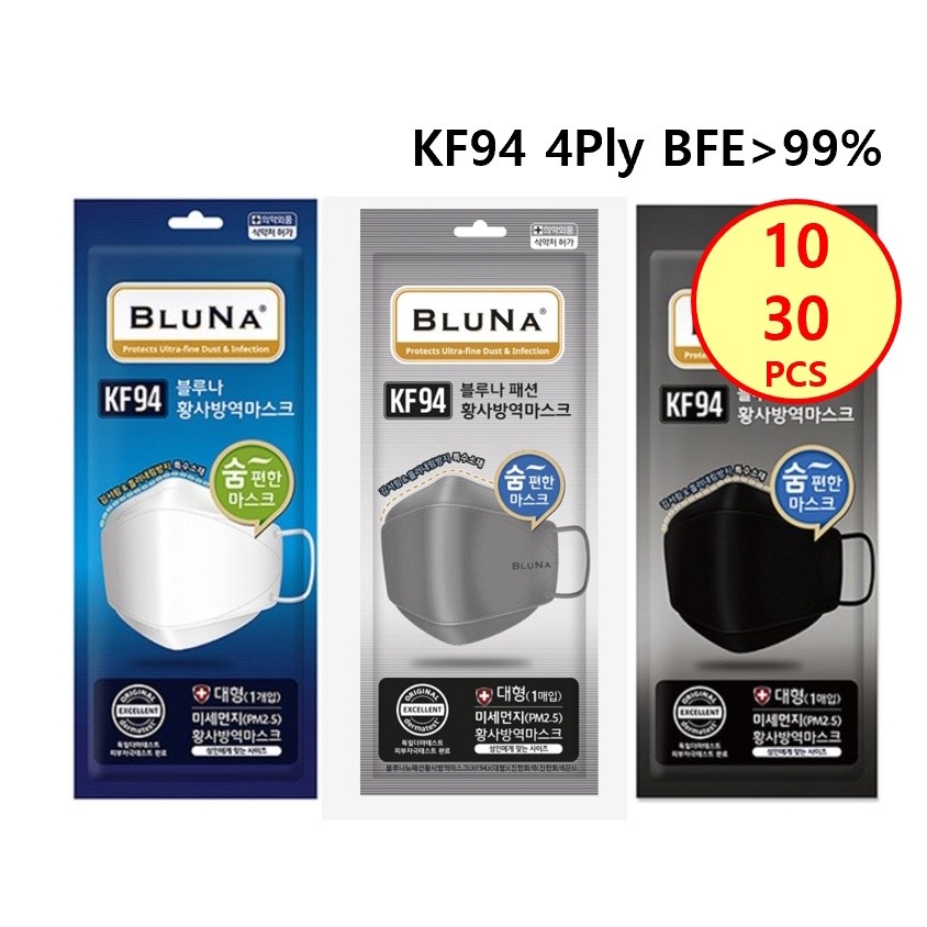 in stock BLUNA KF 94 4Ply 3D Mask Individual Pack [Directly from Korea ...
