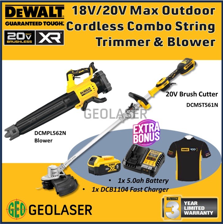 DeWalt 20V Max Outdoor Cordless Combo Grass Cutter Trimmer (DCMST561 ...