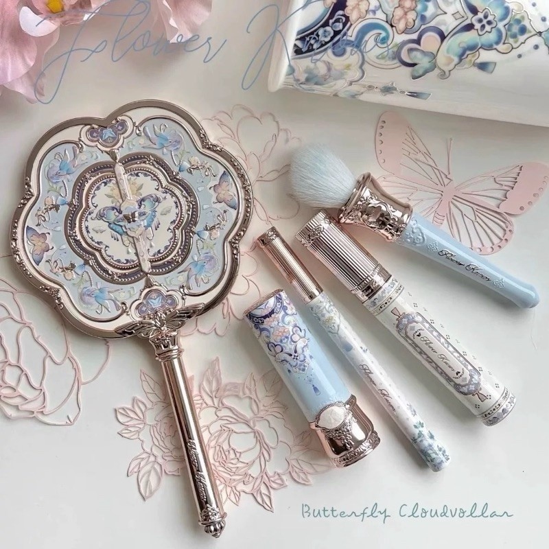 FLOWER KNOWS Handheld Mirror 花知晓手持镜家用复古 Cream Pink Cream Blue Princess ...