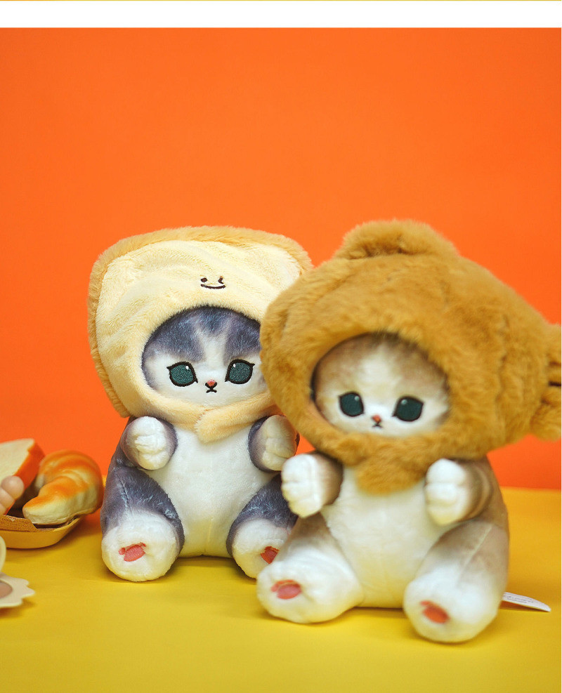 Mofusand Food and Play Series Dolls Shark Cat Cute Plush Doll Removable ...