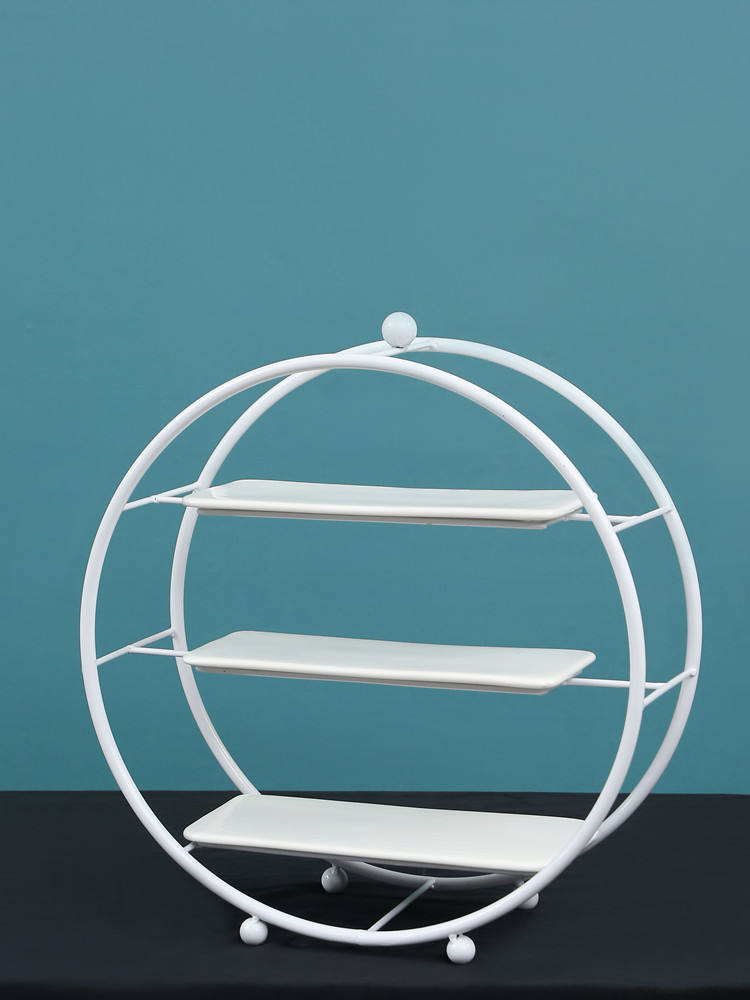 Wedding Dessert Table Ornaments Display Rack White Cake Shelf Tray Cold ...
