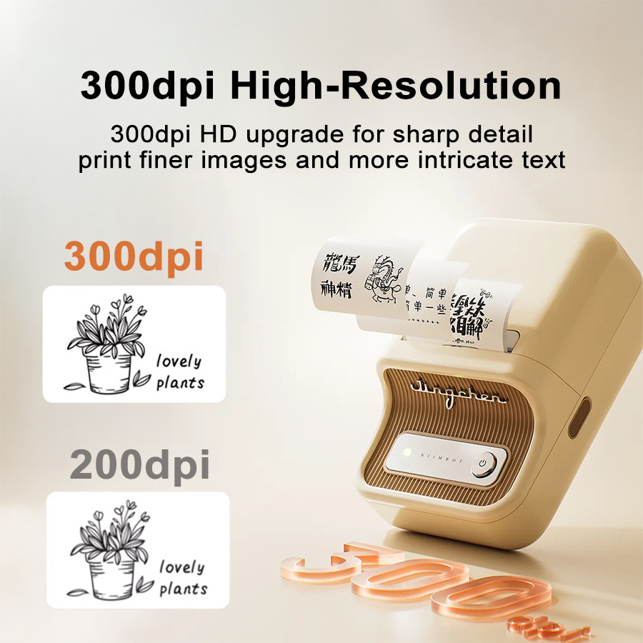 NIIMBOT B21 PRO 300 DPI Thermal Label Maker, Wireless Bluetooth Portable Inkless Sticker Printer ...