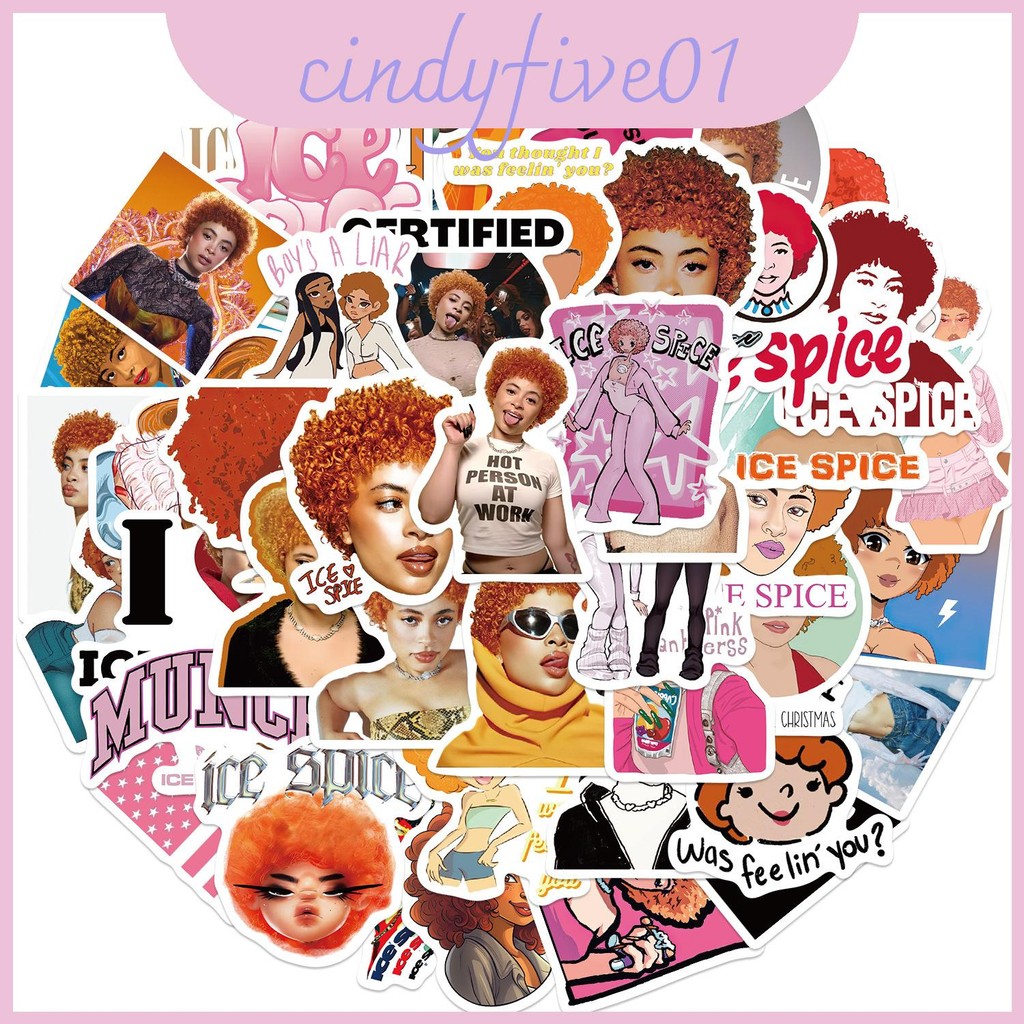 Cute Style Ice Spice Singer Graffiti Stickers For Guitar Notebook Diy ...