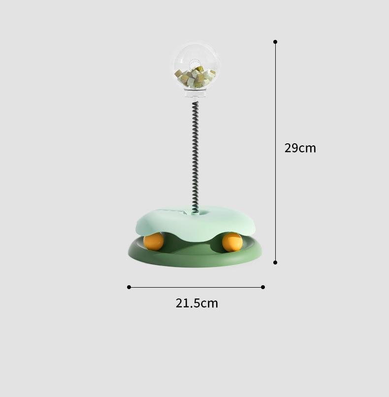 Cat Spinning Disc with Spring, Food Dispensing Ball, Cat Play Tray ...
