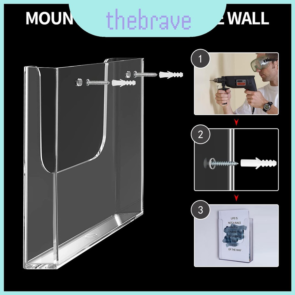 Wall-mounted Acrylic Chic Organizer For A4 A5 Posters And Flyers With ...