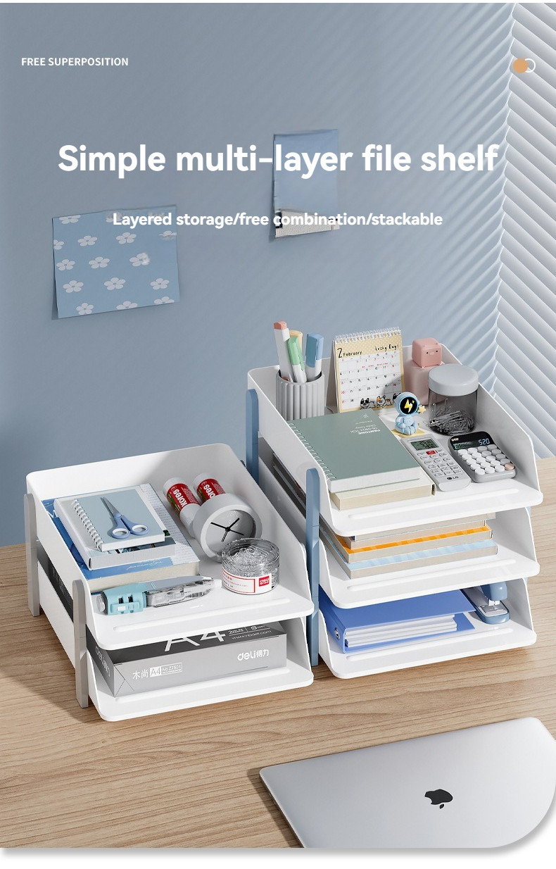 Office Desk File Organizer Removable Book A4 Document Storage Rack ...