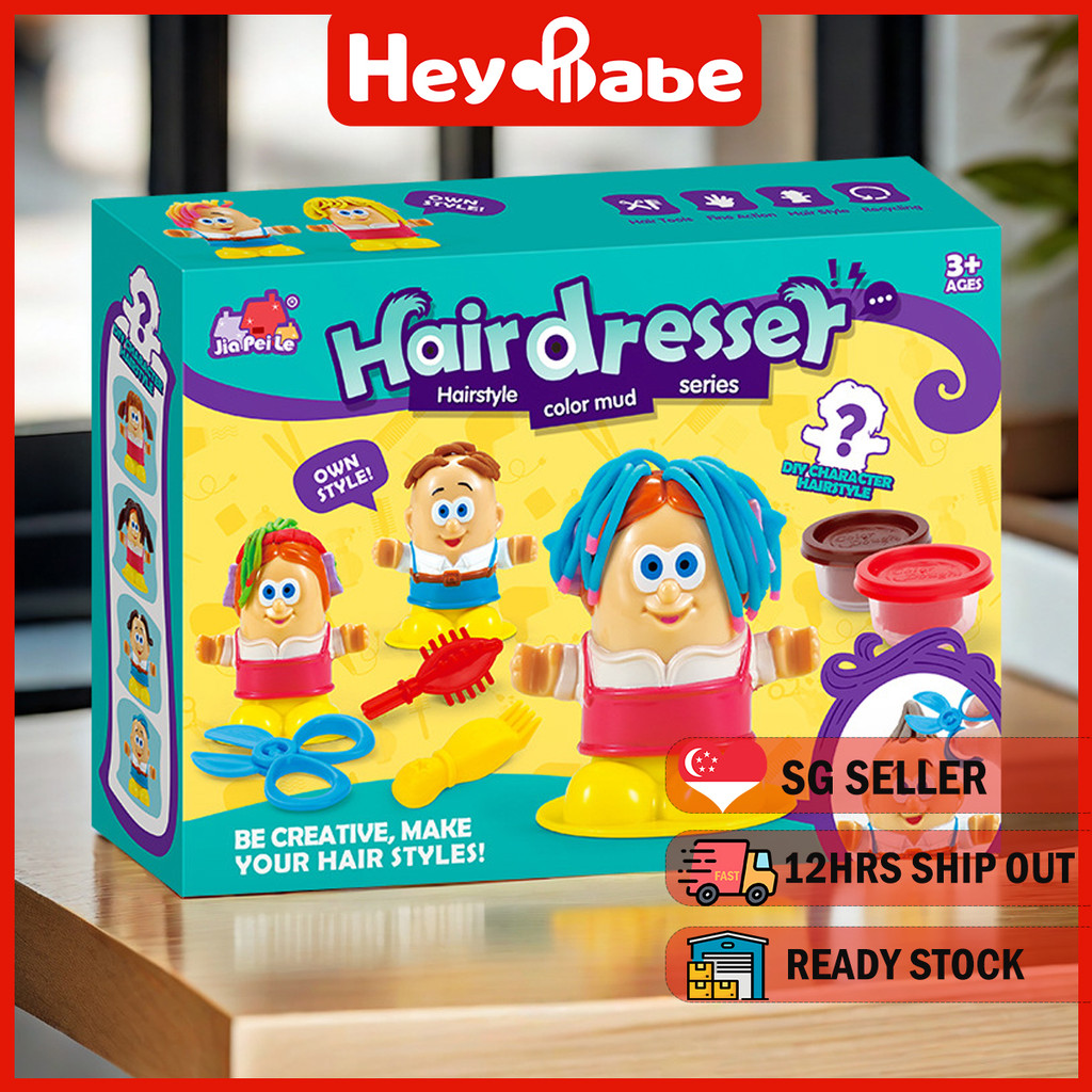 DIY Hairdresser Clay | Colored Clay Toy for Kids | Cut Hair Pretend ...