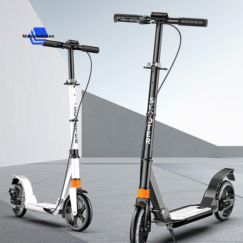 Foldable Scooter Two Adult Scooter Wheel Foldable Single Foot Scooter ...