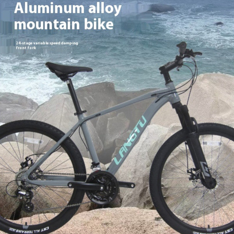 Bicycle adult 26 inch aluminum alloy mountain variable speed bike 24 ...
